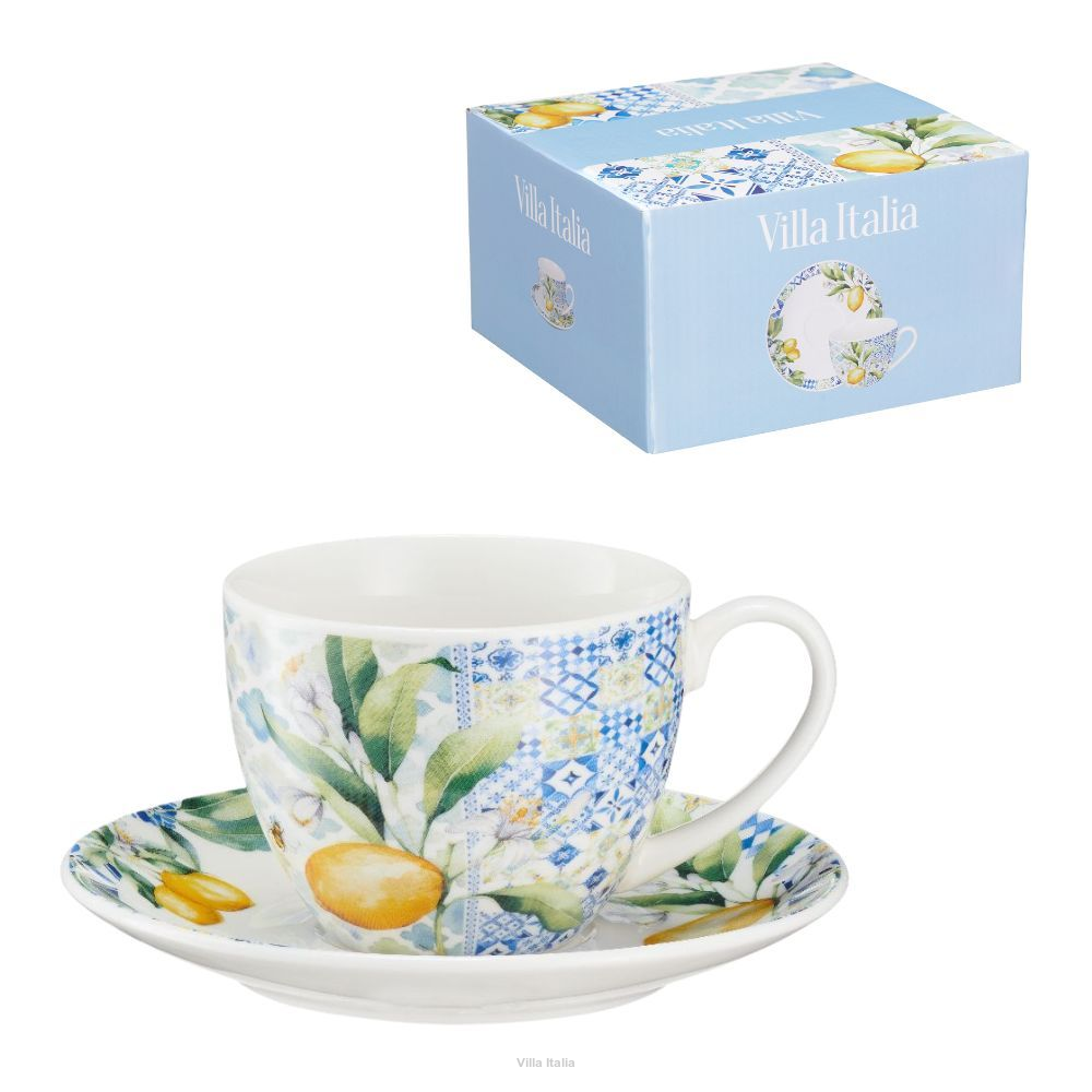 Filiżanka ze spodkiem porcelanowa 240 ml LIMONETTI | Villa Italia