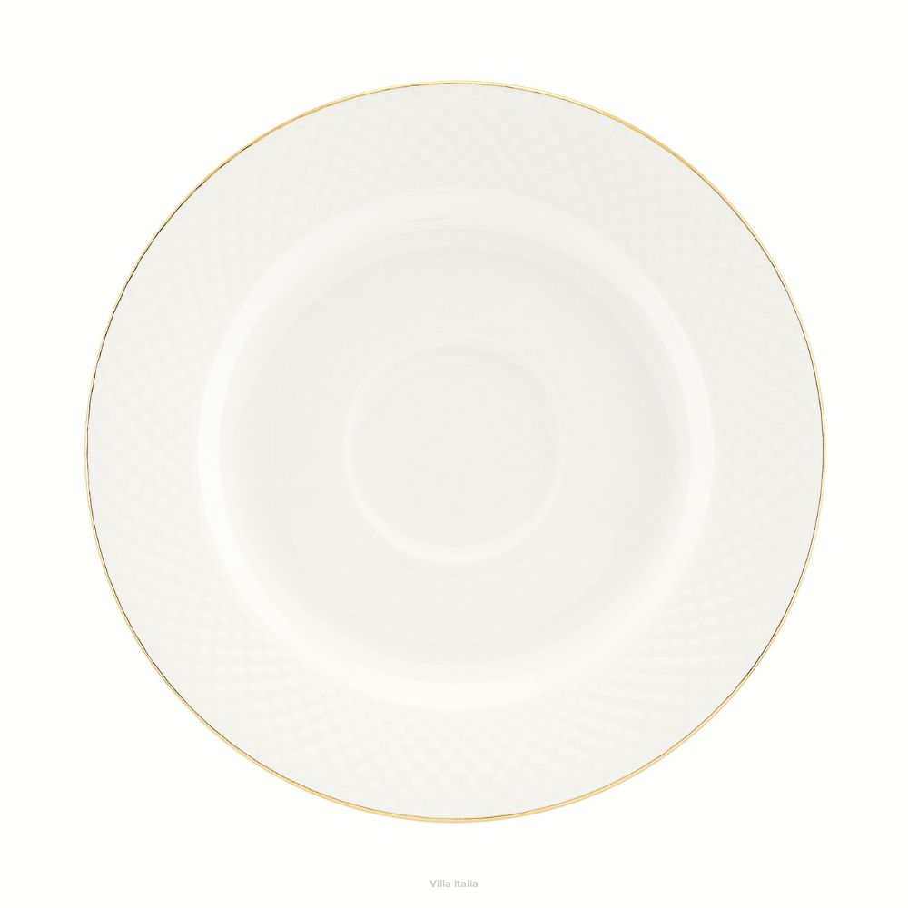 Spodek pod filiżankę porcelanowy 16,5 cm BARI GOLD | Villa Italia