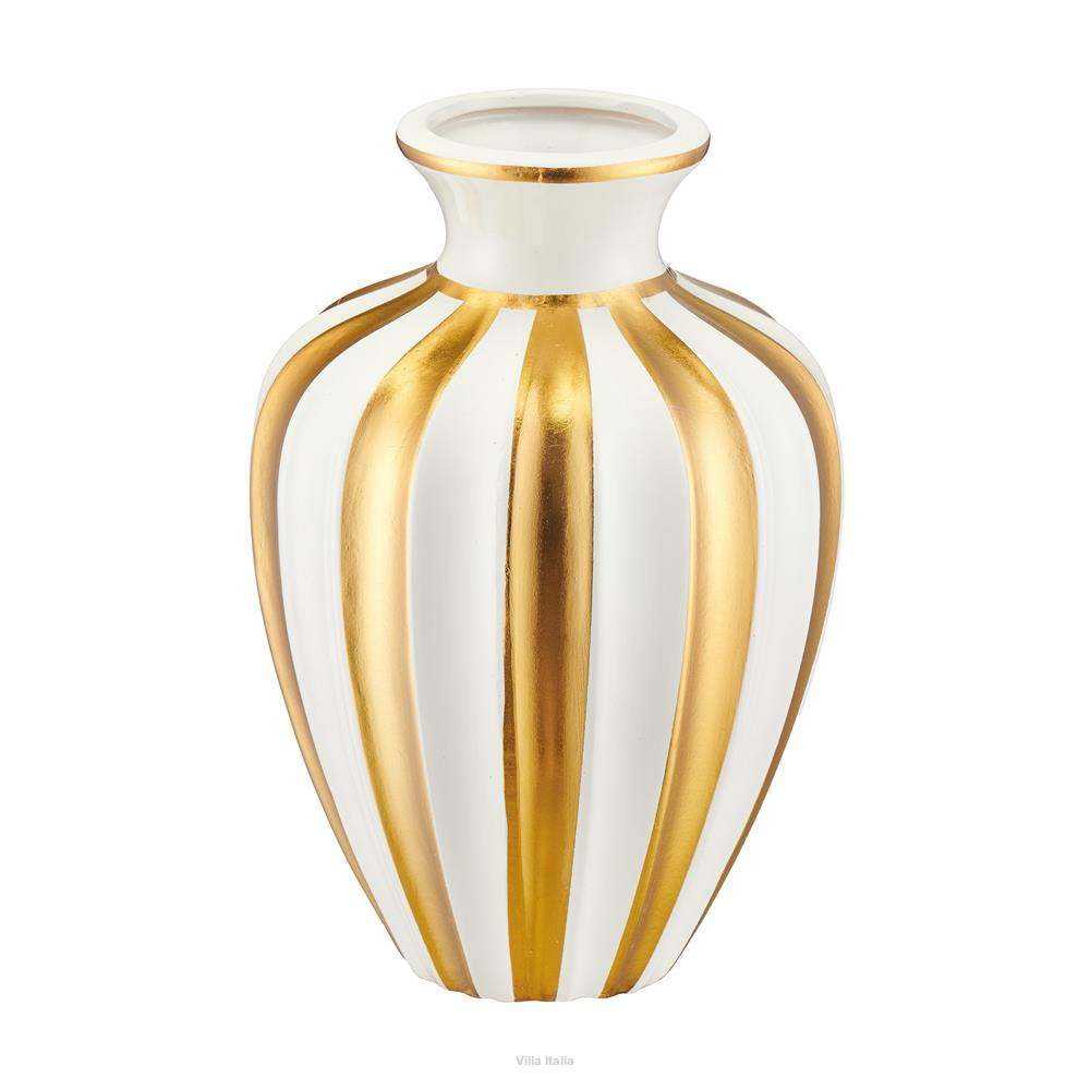 Wazon biało złoty 27 cm XARA | Villa Italia